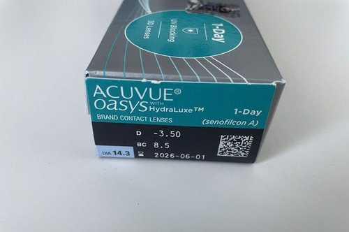 Линзы контактные acuvue oasys 1 day -3.5