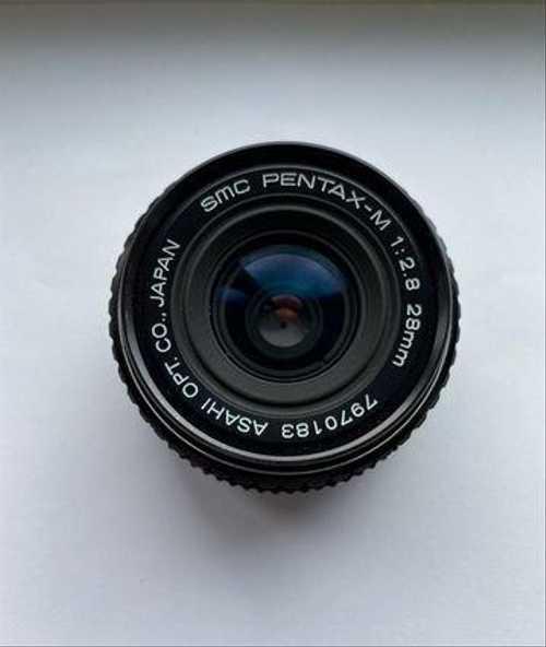 SMC Pentax-M 1:2.8. 28 mm. OPT CO japan asahi
