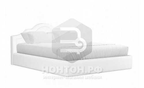 Кровать Афина 1.6 м экокожа белая