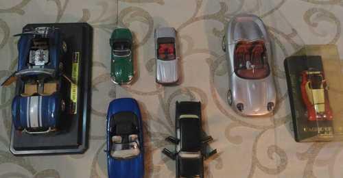 Модели автомобилей Jaguar,Shelby Cobra, Чайка СССР