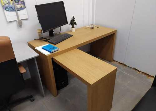 Письменный стол IKEA мальм и тумбочка