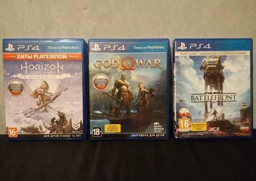 God of War 4, Horizon Zero Dawn, SW Battlefront 1