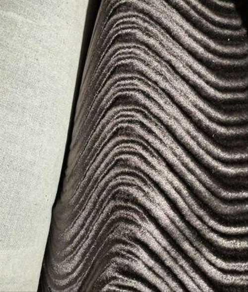 Ткань мебельная велюр серого цвета