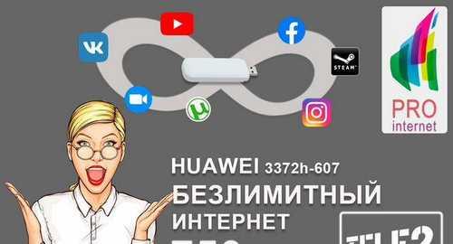 На дачу Модем huawei 3372h-607 + tele 2 750