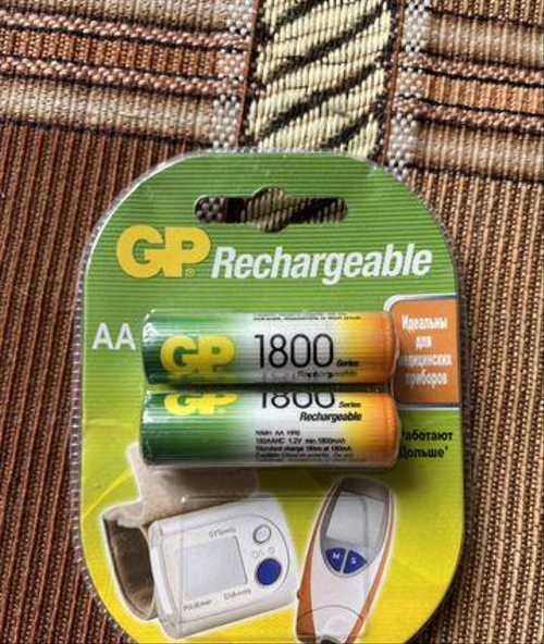 Аккумуляторные батарейки GP Rechargable AA 1800mAh