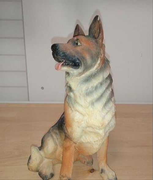 Собака немецкая овчарка статуэтка полистоун