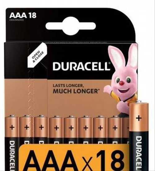 Батарея Duracell AAA LR03-18BL Basic 18шт. новая