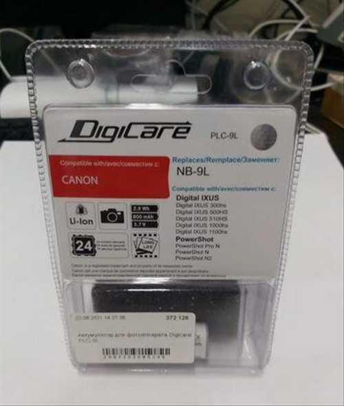 Аккумулятор для фотоаппарата Digicare PLC-9L