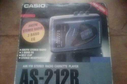 Кассетный аудиоплеер casio AS-212R рабочий