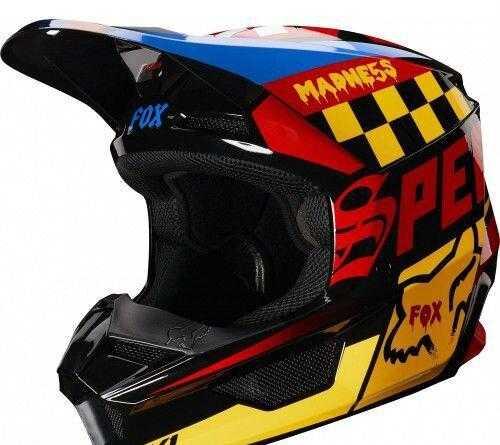 Мотошлем Fox V1 Czar Helmet Black/Yellow