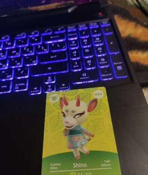 Карта Amiibo NFC Shino Animal Crossing