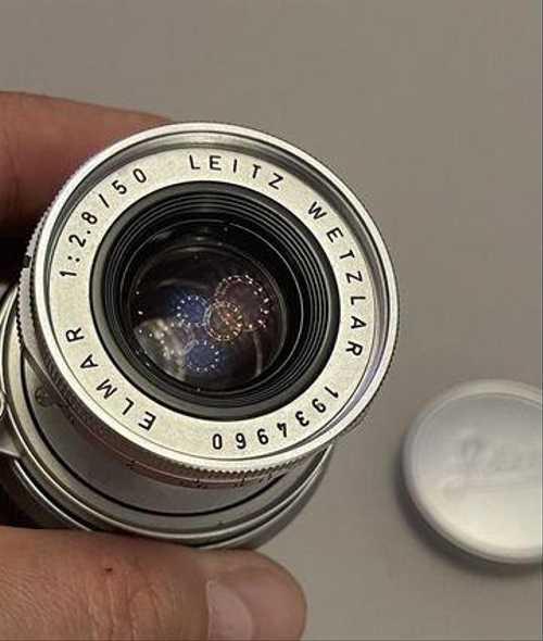 Leica Elmar 2.8/50mm серебро отличное состояние