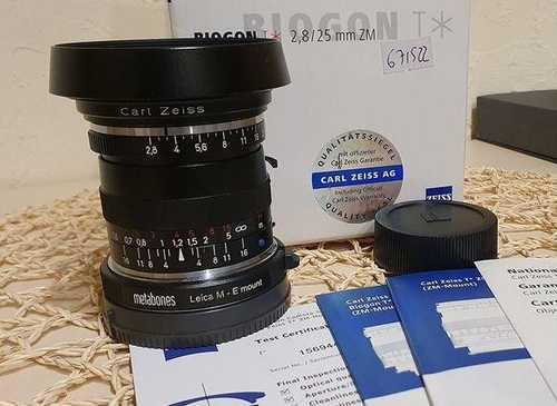 Широкоугольный объектив Zeiss Biogon ZM 25mm f2.8
