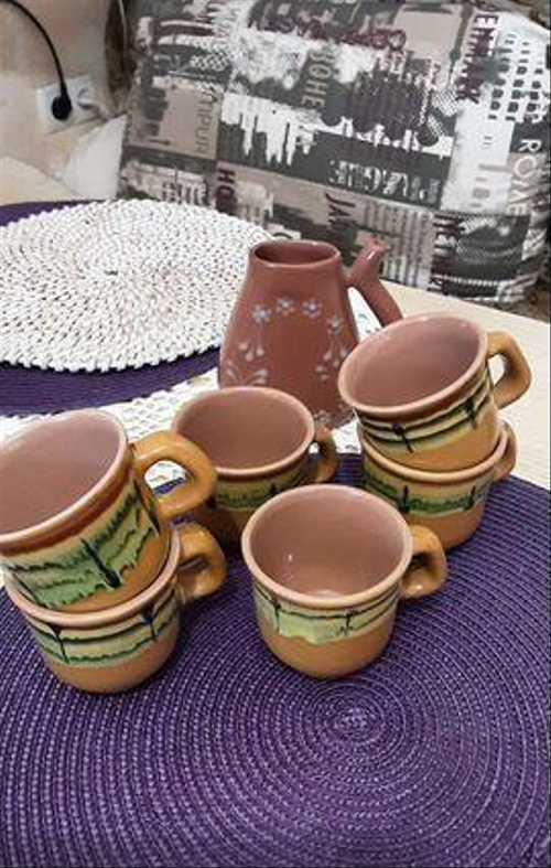 Керамические чашки, кофейные, бюветница