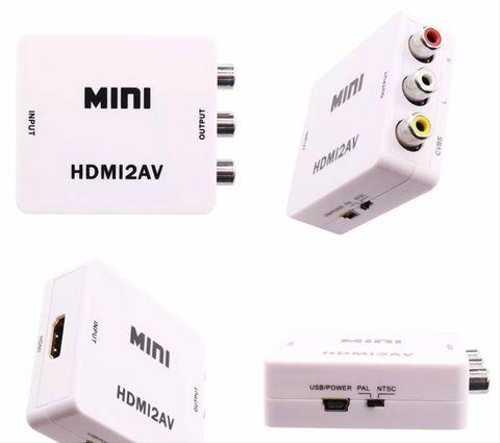 Адаптер hdmi to AV 3xRCA тюльпаны