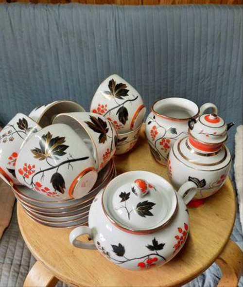 Сервиз чайный,красная смородина, 60 х лфз 1 сорт