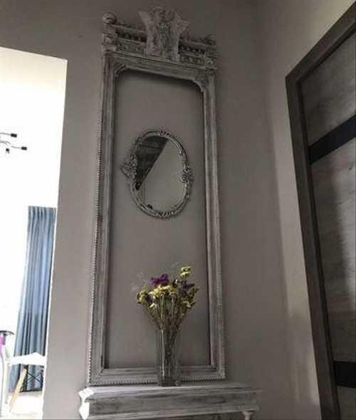 Антикварное зеркало напольное старинное