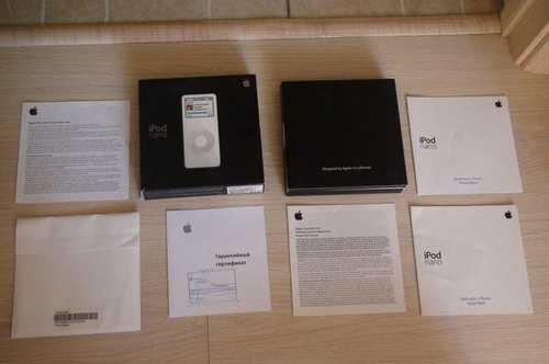 Коробка с документацией от iPod nano 2GB MA004FB/A