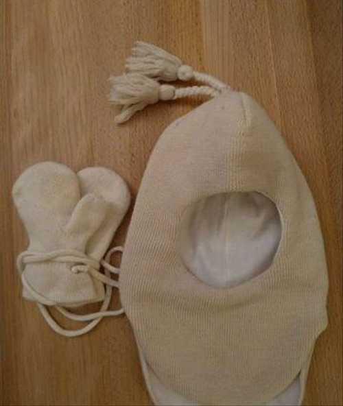 Шапка-шлем Kerry и рукавицы, 100 шерсть, от 0 до 1