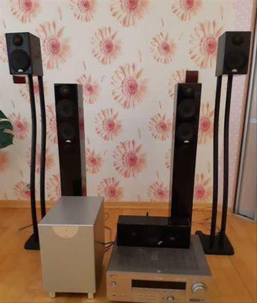 Комплект акустики с ресивером, subwoofer