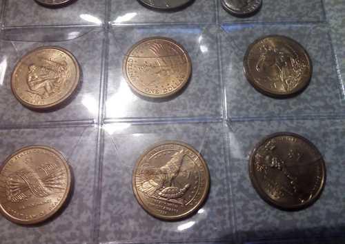 Обмен(или продажа) монет США 1 Сакагавея(6 первых