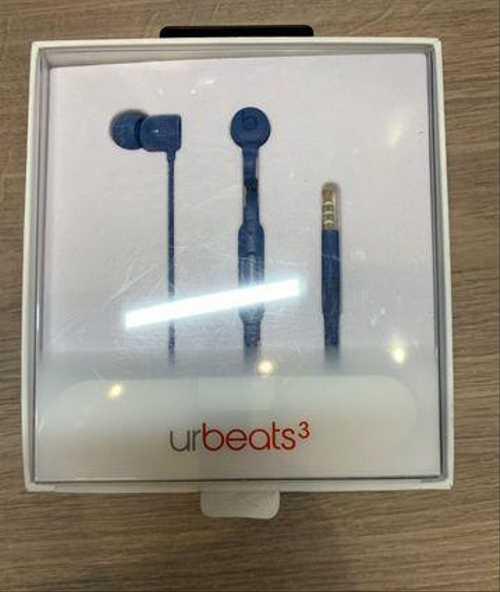 Наушники UrBeats 3 с разъёмом jack 3,5 цвет - сини