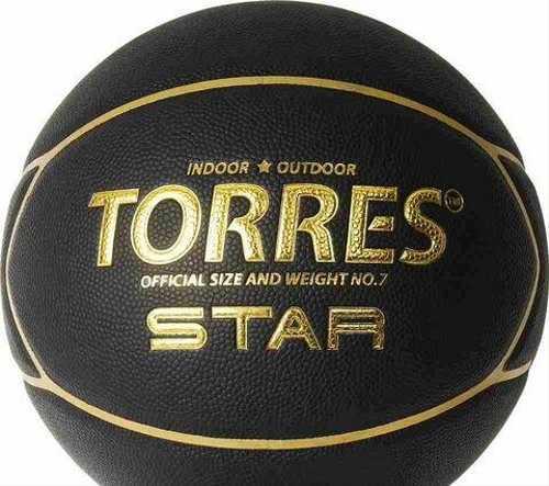 Баскетбольный мяч torres star 32317 черный 7