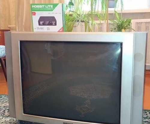 Телевизор кинескопный с приставкой