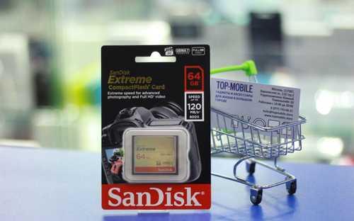 Карта памяти CF CompactFlash 64gb SanDisk Extreme