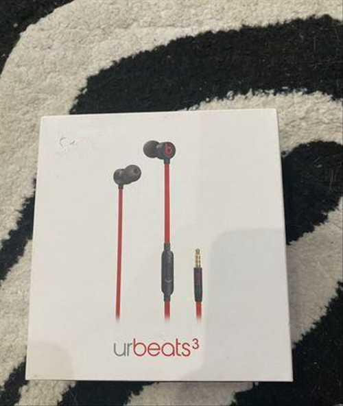Наушники Beats urBeats3 Defianted Black-Red 3,5 мм