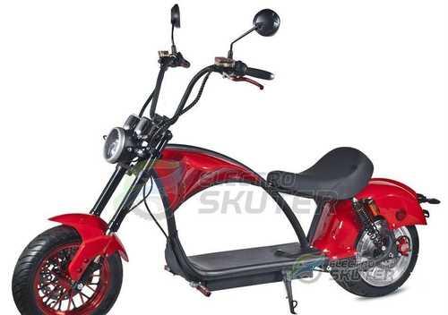 Электроскутер Citycoco Harley Chopper Красный 2000