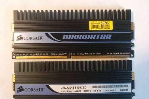 Оперативная память corsair DDR2 1066MHz 2x2GB