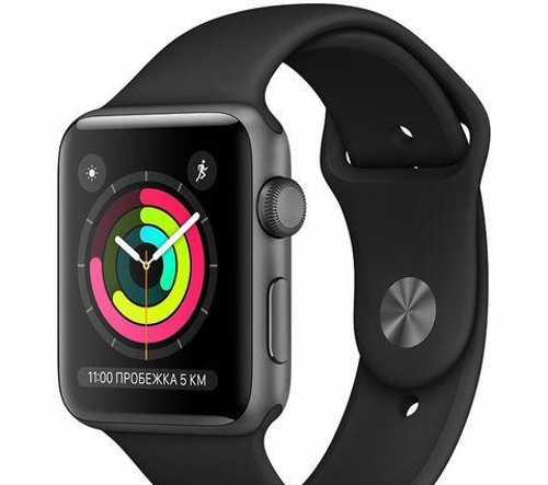 Apple Watch S3 42mm Space Grey Al/Black Sport Band