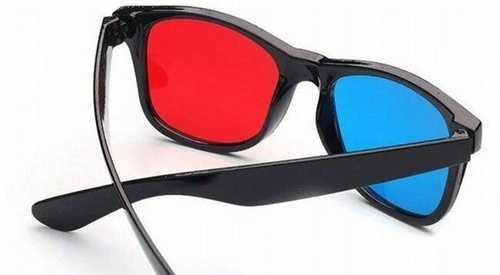 Анаглифные очки 3D сине-красные