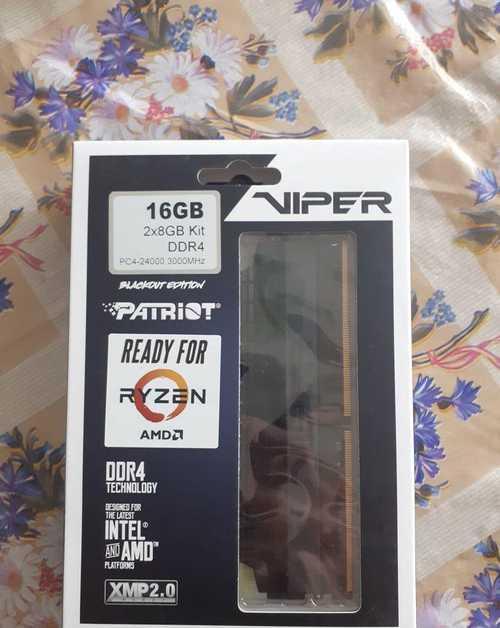 RAM Patriot Viper Black 3000mhz 2x8gb kit DDR4