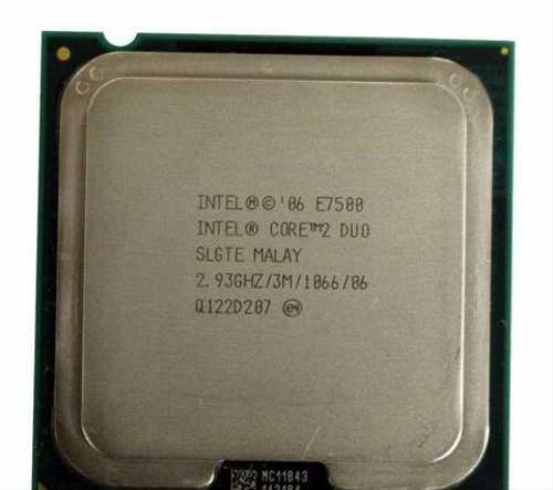 Процессор Core 2 Duo E7500 2.93 Ghz/3 mb/1066