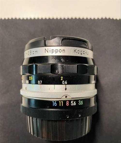 Объектив Nikon (Nippon Kogaku) 28mm 1/3.5