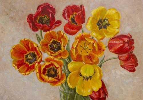Картина "Тюльпаны" 40х50, масло