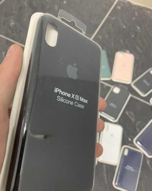 Чехол на iPhone XS Max Silicone Case Black