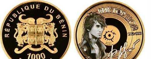 Монета Виктор Цой. Бенин (2020) серебро 999