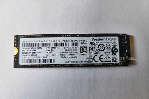 256 gb SSD WD PC SN730 NVMe M.2 2280 Opal новый