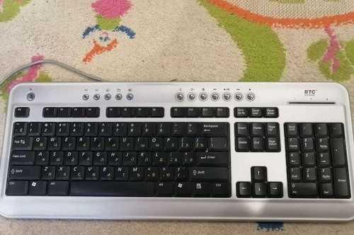 Клавиатура BTC 6300C Silver-Black USB+PS/2