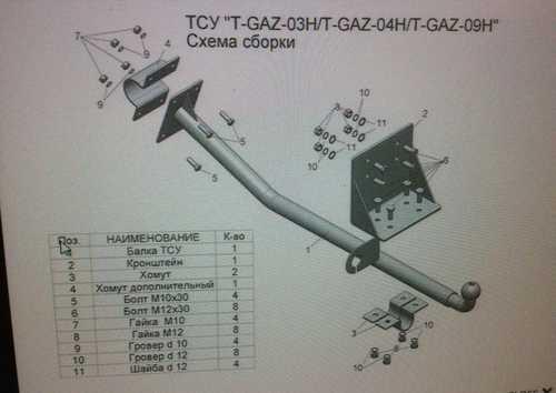 Фаркоп для газ 2705 (Газель)
