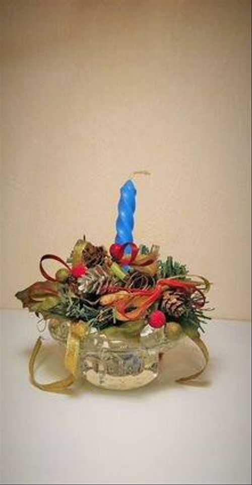 Подсвечник новогодний, сменные свечи, Германия