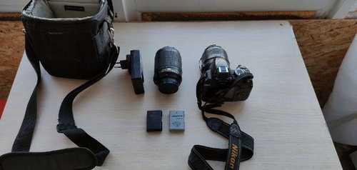 Nikon d3100 (2 объектива, 2 аккумулятора, чехол)