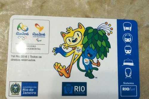 Транспортная карта RioCard Рио де Жанеиро 2016 год