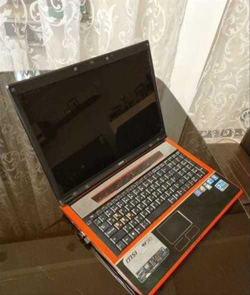 Игровой ноутбук msi gx 740 + ssd диск 512 гб