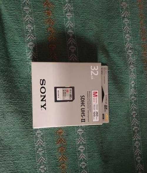 Карта памяти sdhc Sony 32GB UHS-II U3 (SF-M32)