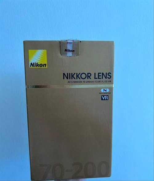 Объектив nikon 70 200 2 8FL ED VR