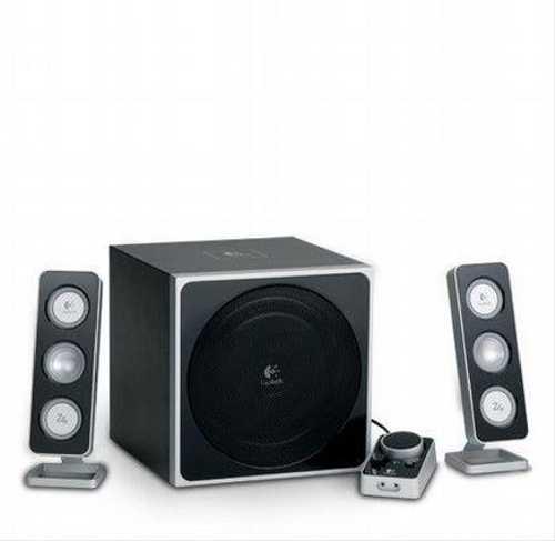 Logitech Z4 Subwoofer+ Speakers + Bass Controller